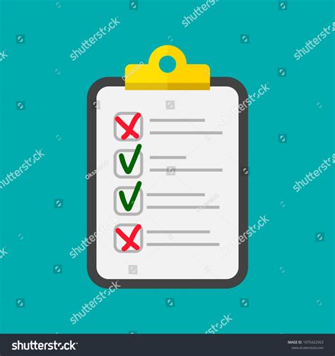 Vector Clipboard And Checklist With Checkmarks Royalty Free Stock