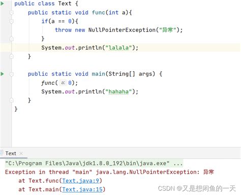 java的异常 java 触发一个异常 csdn博客