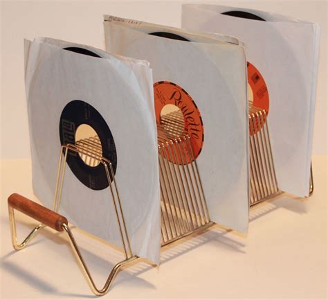 Details About Vintage 45 Rpm 7 Vinyl Record Holder Rack Metal Wire