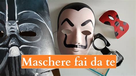 4 MASCHERE Di CARNEVALE Fai Da Te Riciclo Creativo Tutorial YouTube