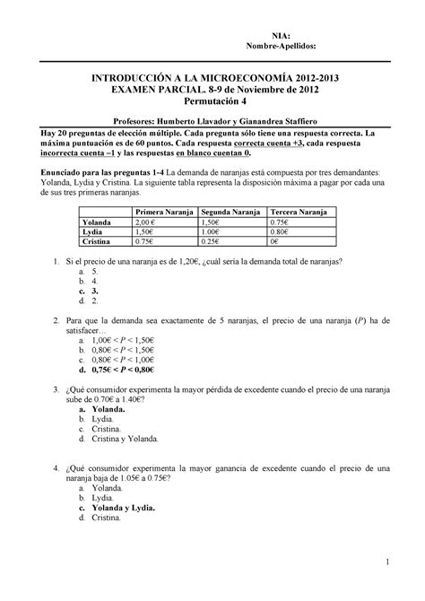 Examen Noviembre 2012 Preguntas Y Respuestas 4 NIA A LA EXAMEN