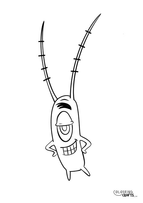Spongebob SquarePants Plankton Colouring Page Colouring Crafts