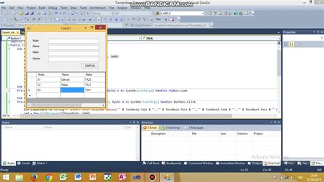 menginputkan data dari textbox ke datagridview vb youtube