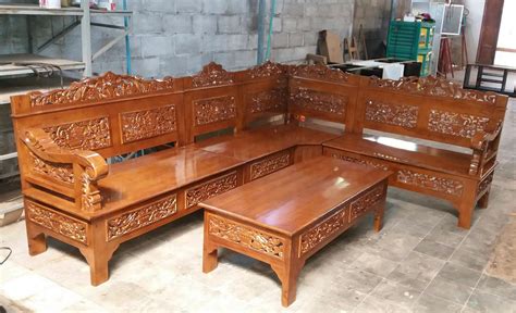 35 Model Kursi Sudut Kayu Jati Minimalis Untuk Ruang Tamu Terbaru
