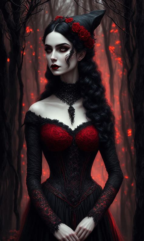 Jaya Hess Dark Fantasy Portrait Witchy Woman Highly Detailed Face