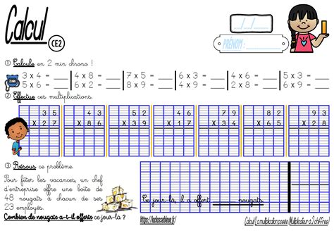 Ce Calcul Les Tables De Multiplication Laclassebleue Images And
