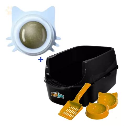 Caixa De Areia Para Gatos Sanitário Banheiro Sandbox Furba Cor Preto