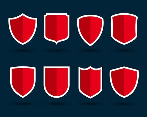 Colecci N De Iconos De Escudo Conjunto De Iconos De Escudos