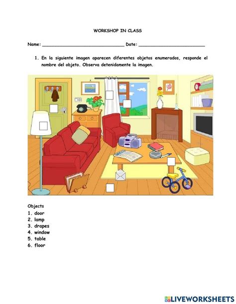 Partes De La Casa En Ingles Worksheet