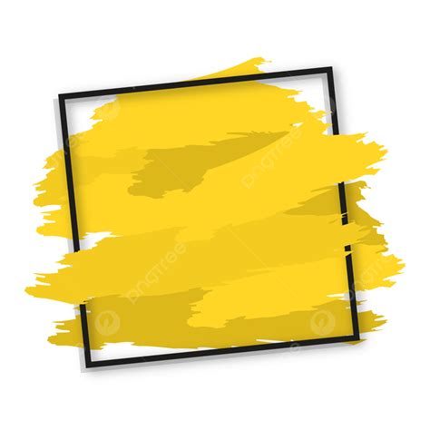 Grunge Brush Strokes Vector Art PNG Modern Grunge Yellow Abstract