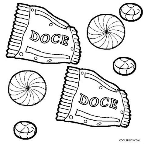Desenhos de Doces para colorir Páginas para impressão grátis