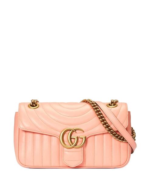 Gucci Gg Marmont Matelass Shoulder Bag In Rosa Modesens