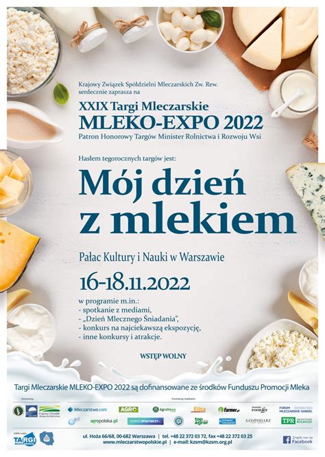 Mleko Expo Program Targ W Krajowy Zwi Zek Sp Dzielni