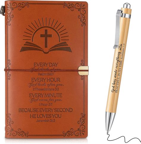 Dianelhall Christian Gift For Women Leather Journal Notebook With