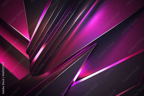 A Purple And Black Abstract Background With Lines And Shapes In The