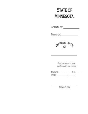 Form Mn Official Oath Of Office Fill Online Printable