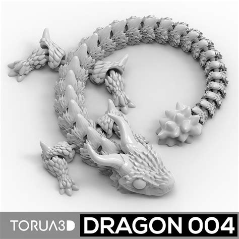 Articulated Dragon 004 STL File For 3D Printing STL File 3d Print File
