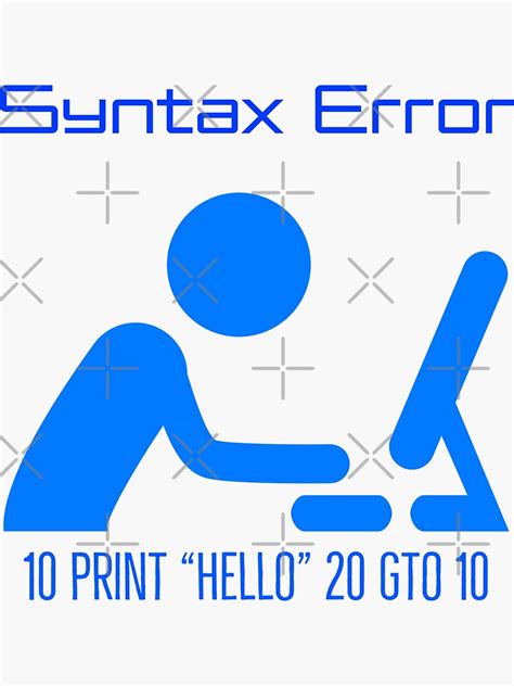 syntax error developer programmer tries to solve a problem sticker by advforester redbubble