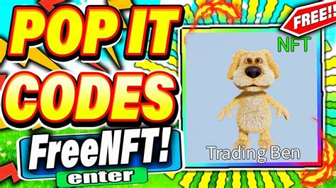 ALL NEW FREE NFT UPDATE CODES In POP IT TRADING CODES Pop It