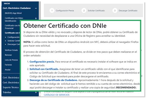 Como obtener el certificado electrónico de la FNMT con DNIe