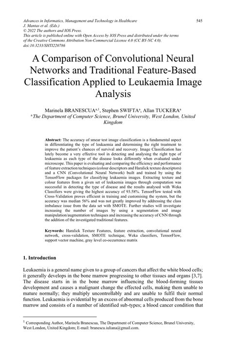 pdf a comparison of convolutional neural networks and traditional feature based classification