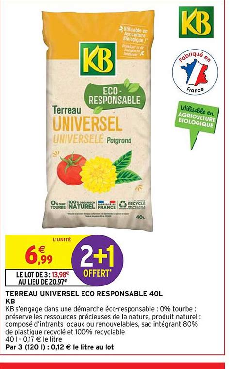 Promo Terreau Universel Co Responsable L Kb Chez Intermarch Hyper