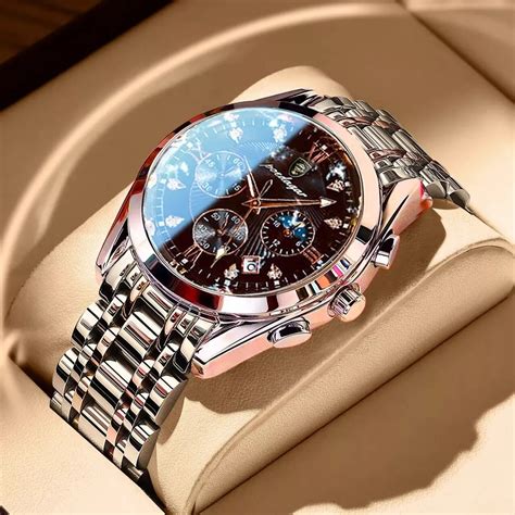 POEDAGAR zegarek męski Sport chronograf zegarki kwarcowe Top marka