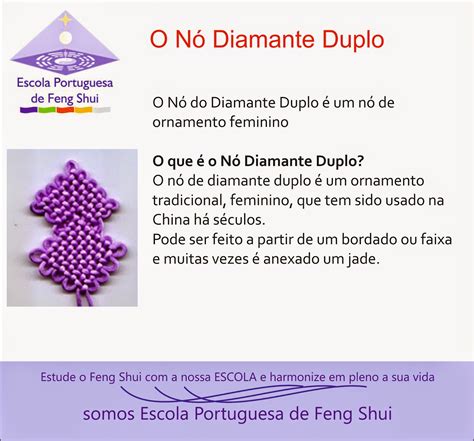 NÓ DE DIAMANTE DUPLO Escola Portuguesa de Feng Shui