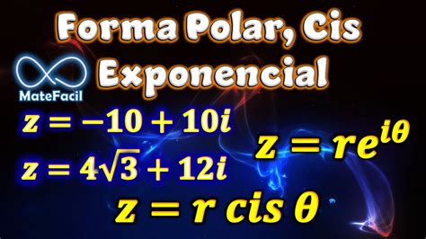 Forma Polar Cis Y Exponencial De Los N Meros Complejos Youtube