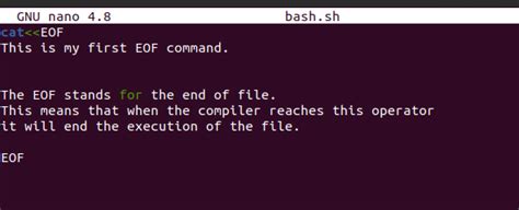 What Is Cat Eof In Bash Script