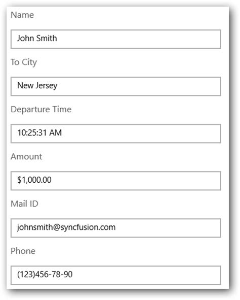 masked textbox control for uwp syncfusion