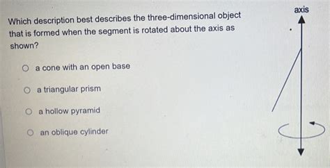 Solved Which Description Best Describes The Three Dimension Algebra