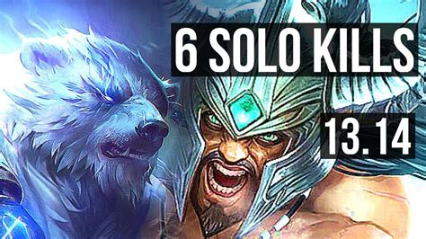 Volibear Vs Tryndamere Top Rank Voli Solo Kills Dominating
