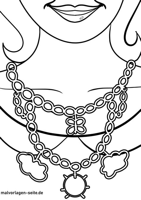 Great Coloring Page Jewelry Necklace Free Coloring Pages Coloring Home