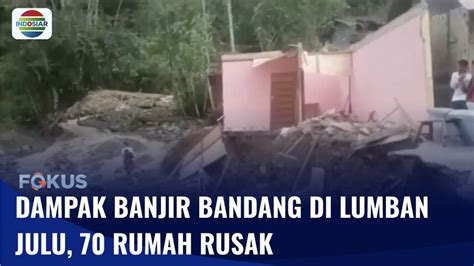 Rumah Warga Lumban Julu Rusak Diterjang Banjir Bandang Fokus