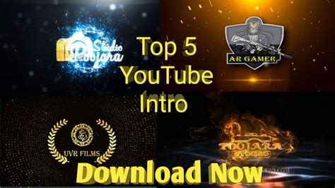 Top Youtube Intro After Effect Intro Template Youtube