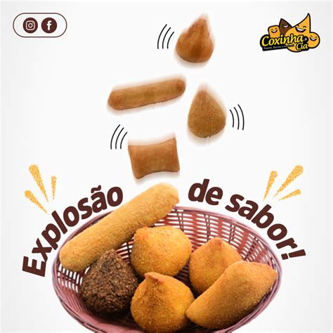Uma explosão de sabor em sua casa Peça já os salgados da Coxinha