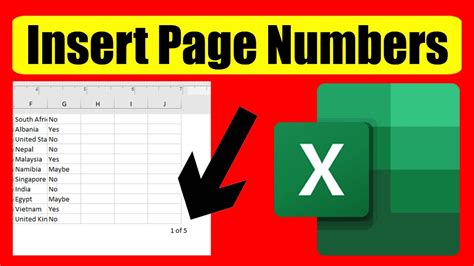 How To Insert Page Number In Excel Without Header And Footer