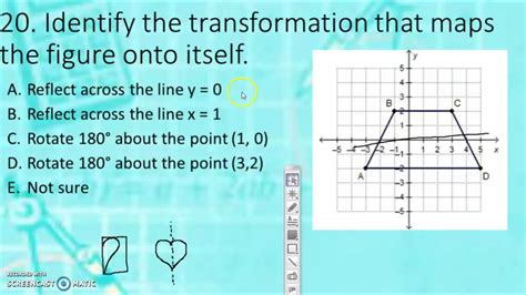 identify the transformation that maps the figure onto itself