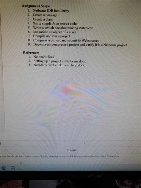 Solved Assignment Scope 1 Netbeans IDE Familiarity 2 Chegg