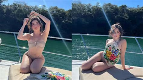 Gkay posa de biquíni nude durante passeio de barco Linda demais