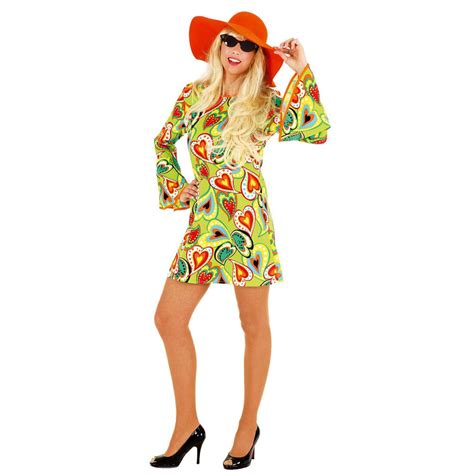 Hippie Kleid Love Flower Power Kost M Hippi