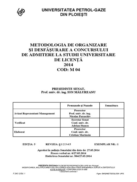 PDF M 04 Metodologia De Organizare Si De Desfasurare A Concursului De