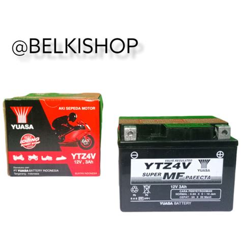 Jual Aki Motor Honda Beat Scoopy Vario 110 YUASA YTZ4V 3Ah Jakarta