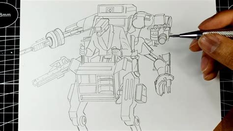 Como Dibujar A Robot Cameraman De Skibidi Toilet F Cil Paso A Paso