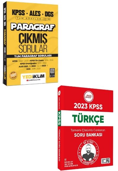 Yediiklim Yayınları 2024 KPSS ALES DGS Paragraf Konularına Göre Tamamı