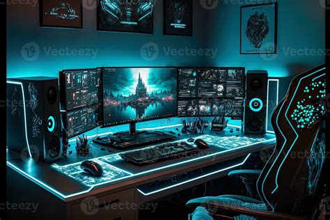 spectacular gaming room interior gaming pc gaming desk game setup room tv desk for five