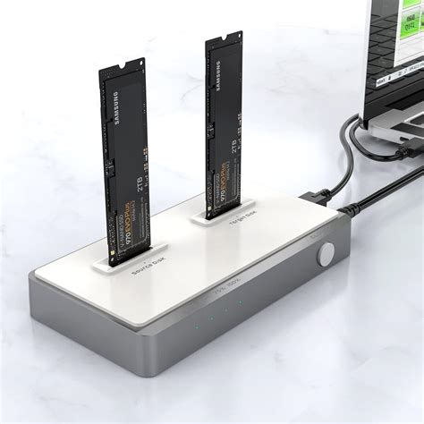 USB C Dual Bay NVME Docking Station Tool Free C To Offline Clone M 2