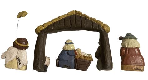 Midwest Of Cannon Falls Eddie Walker 4 Piece Small Creche Nativity Set Euc Ebay