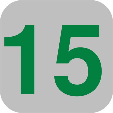Y Kle Number 15 Icon Clipart 3365910 Pinclipart Riset